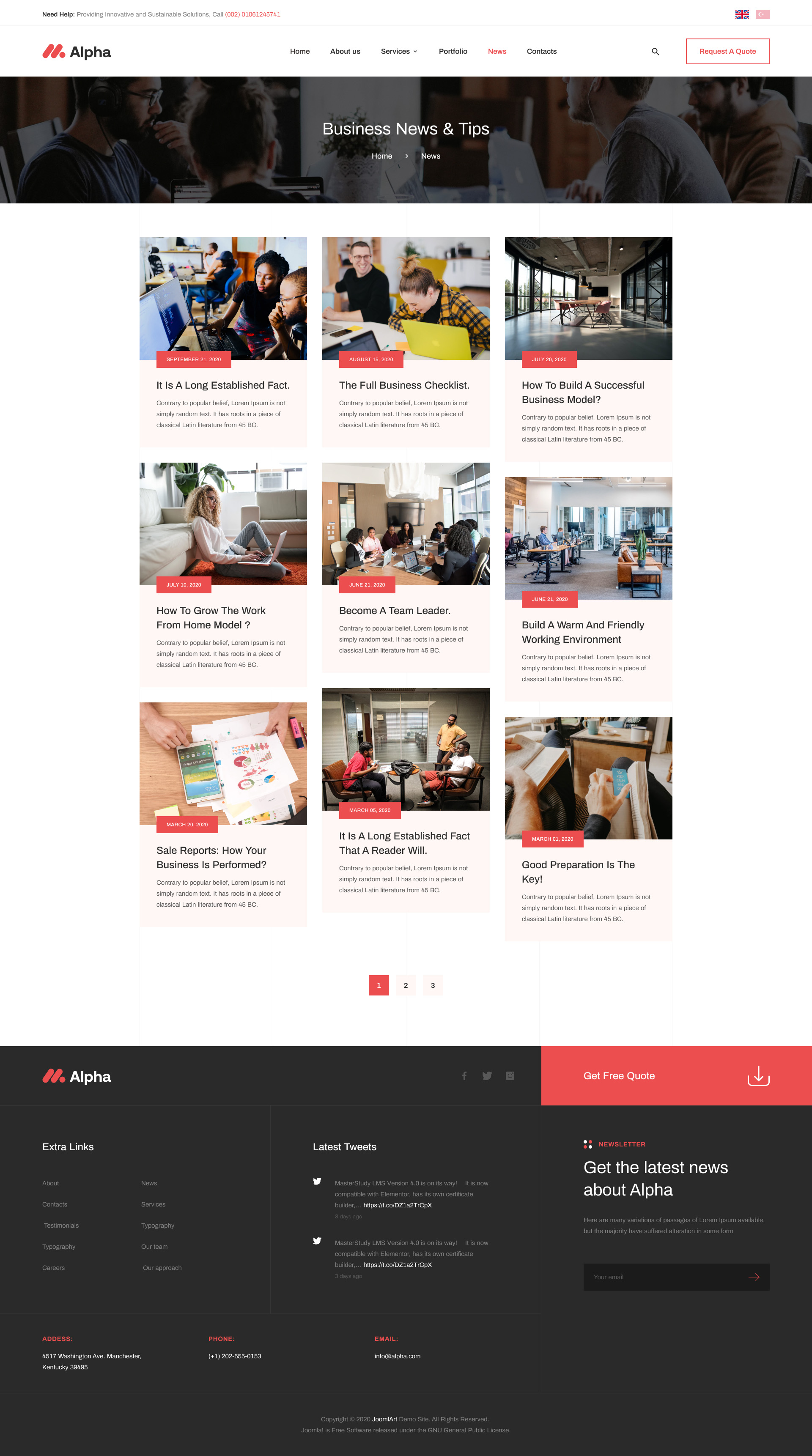 [PREVIEW] JA Alpha - Consulting Business Joomla Template - Support Central